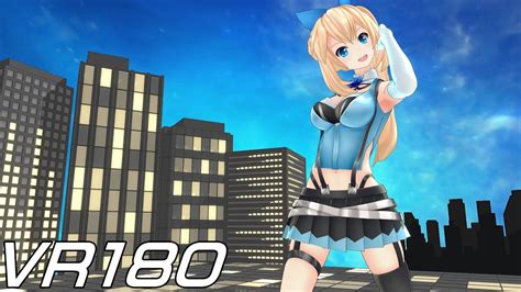 VR180Weekender Girl ミライアカリMMD YouTube