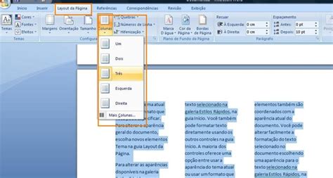 Como Colocar O Texto Em Duas Colunas No Word Online Texto Exemplo