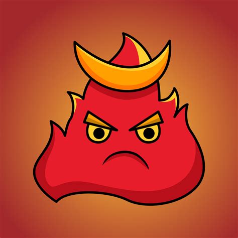 Feu emoji personnage dessin animé illustration 21619738 Telecharger