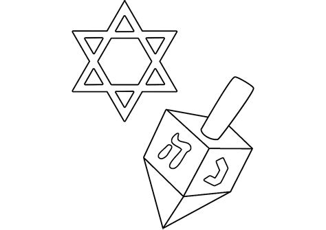 Hanukkah Kreisel Und Davidstern Einfache De Judentum Malvorlagen F R