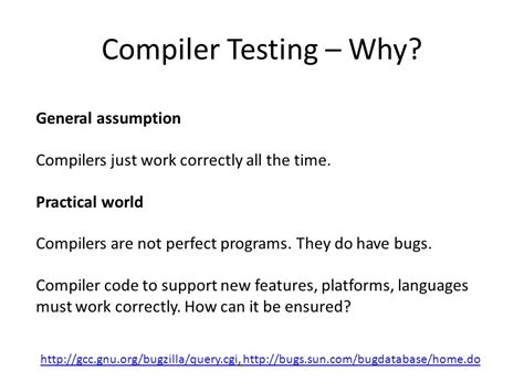 compiler testing lavinder singh css 548 autumn ppt download
