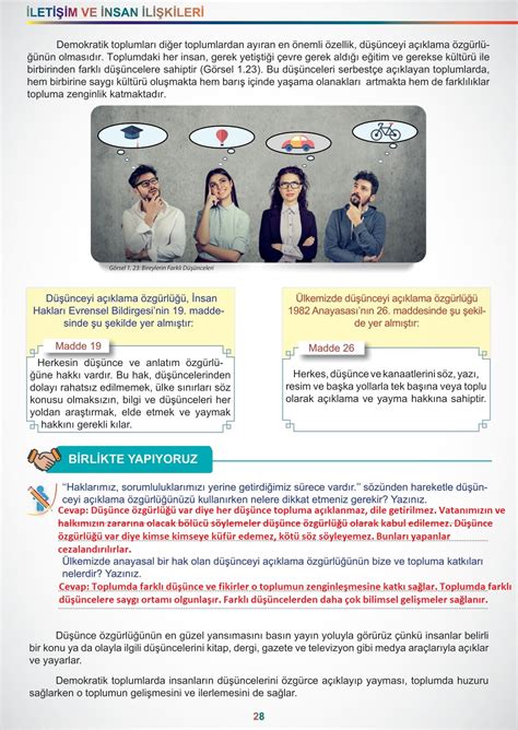 7 Sınıf Sosyal Bilgiler Meb Yayınları Sayfa 28 Cevapları