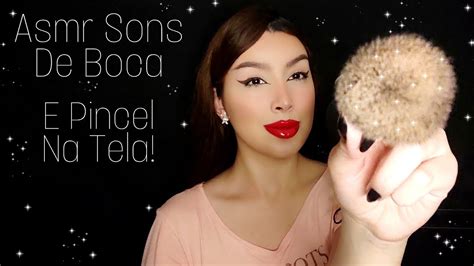Asmr Sons De Boca E Pincel Na Tela Intenso YouTube