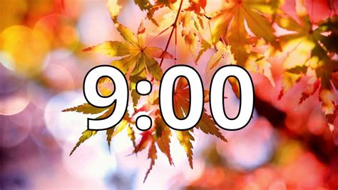 9 Minute Autumn Fall Countdown Timer With Music And Alarm Simple Beep