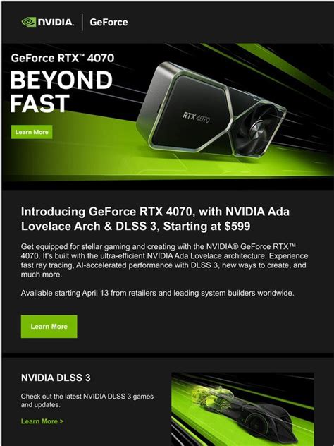 Nvidia Introducing GeForce RTX 4070 Starting At 599 Milled