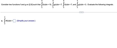 solved consider two functions f and g on [2 9] such that