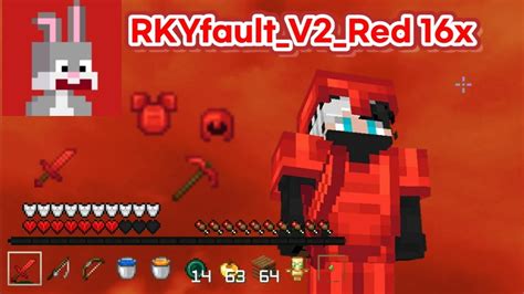 Rkyfault V2 Red 16x Texture Pack MCPE BOOST FPS YouTube