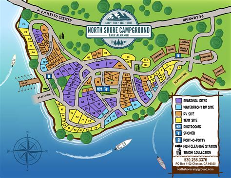 Map Campsite Locations North Shore Campground