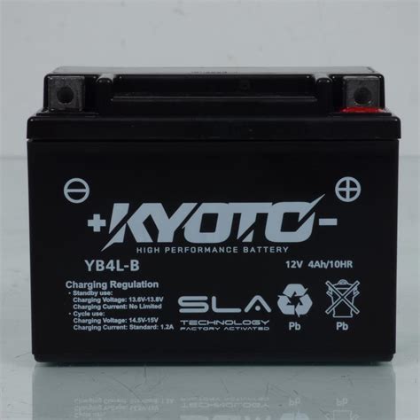 Batterie SLA Kyoto pour Scooter Aprilia 50 Mojito 1999 à 2011 YB4L B