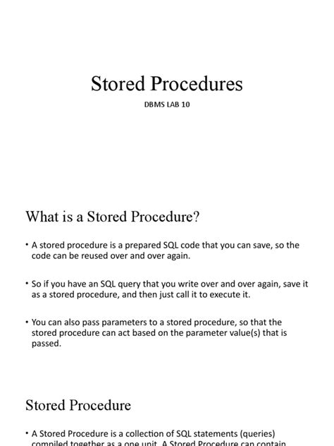 dbms lab 10 stored procedures 01062021 120310pm 24052022 122222pm pdf subroutine parameter