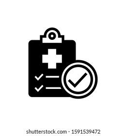 Diagnosis Report Icon Medical File Icon Stock Vector Royalty Free