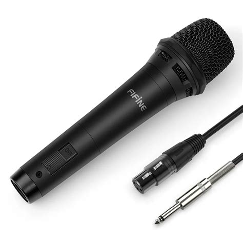 FIFINE Cardi Ide Vocal Din Mico Microfone Port Til Interruptor