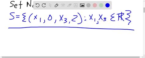 solved express s in set notation and determine whether it is a subspace of the given vector