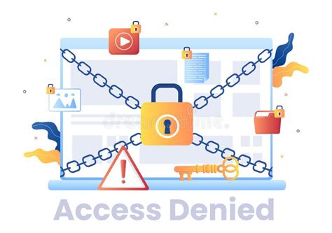 Illustration Vectorielle D accès De Connexion Refusé Le Système Refuse
