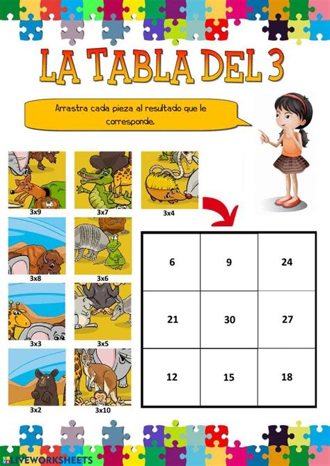 Tabla De Multiplicar Del Ficha Interactiva Tablas De Multiplicar