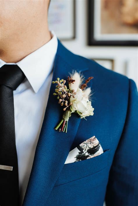 Boutonniere And Pocket Square For Wedding At The Container Yard In Los