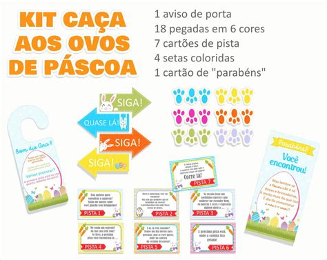 Kit caça aos ovos de páscoa Elo7 Produtos Especiais