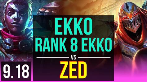 Ekko Vs Zed Mid Rank Ekko M Mastery Points Games Kda