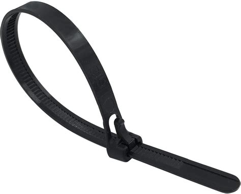 intervisio Collier de Serrage Réutilisable Plastique 300 mm x 7 6 mm