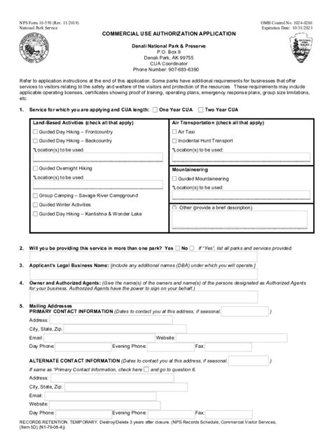 Fillable Online Fillable Online Cua Application Nps Form Fax