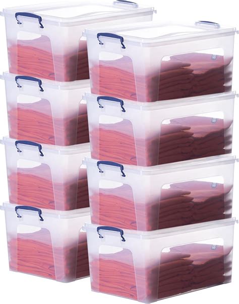Amazon Superio Clear Storage Bins With Lids 28 5 Quart BPA Free