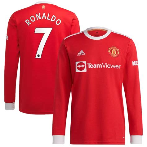 Camiseta De Futbol Manga Larga Ronaldo Local Manchester United