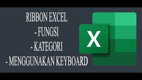 Fungsi Ribbon Excel Youtube