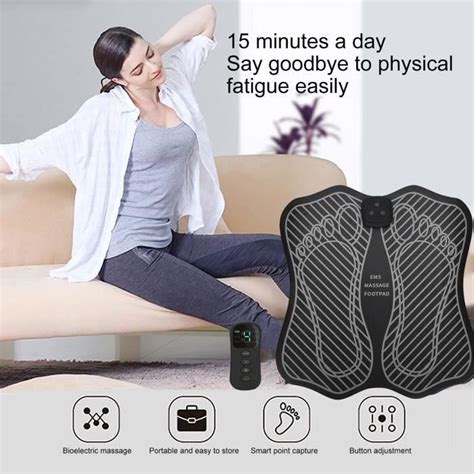Tapis de Masseur Électrique des Pieds EMS Coussin de Massage des Pieds
