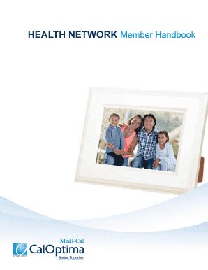 Fillable Online CalOptima Medi Cal Health Network Member Handbook Fax