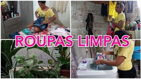 Rotina Dona De Casa Em A O Lavei Roupas Dobrando E Organizado