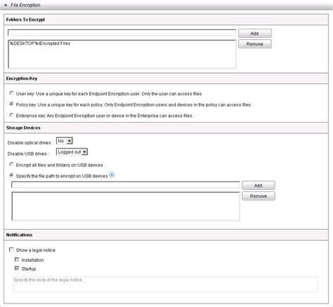 Configuring File Encryption Rules