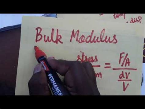 Bulk Modulus Si Unit And Dimensional Formula Youtube