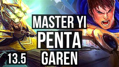 Master Yi Vs Garen Mid Penta Rank Yi Solo Kills Legendary