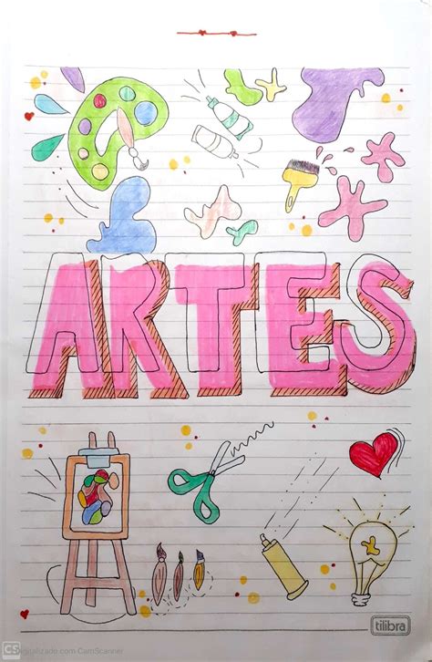 Abertura De Caderno De Artes