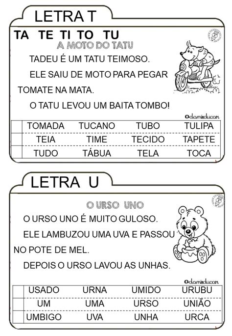 A Arte De Educar Atividades Leiturinhas