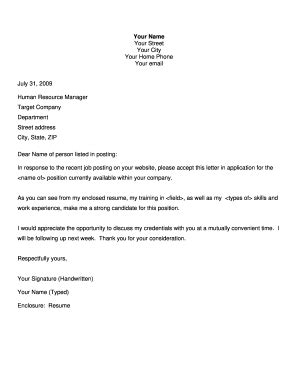 Printable Cover Letter Format Templates Fillable Samples In Pdf