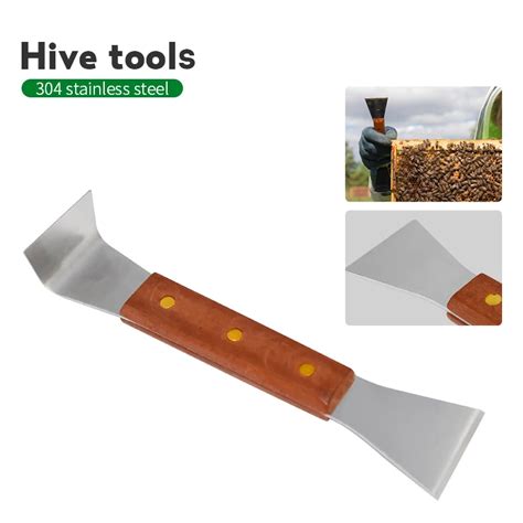 Outils de ruche avec poignée en bois grattoir d équipement d apiculture