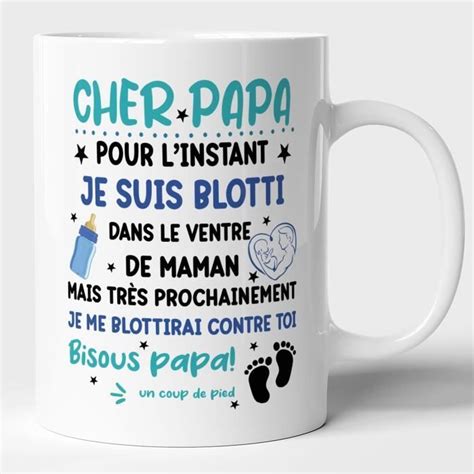 Mug Futur Papa Tasse Futur Papa Idée Cadeau Annonce De Grossesse