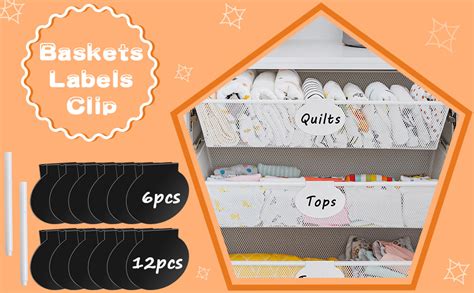 Amazon Pack Metal Basket Labels Clip On For Storage Bins