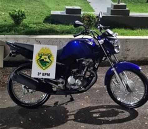 Polícia Militar apreende motocicleta placa adulterada em