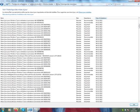 mises à jour Windows 7 Le Crabe Info