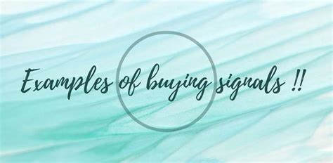 What Are Buying Signals A Definition And Examples Mailrefine