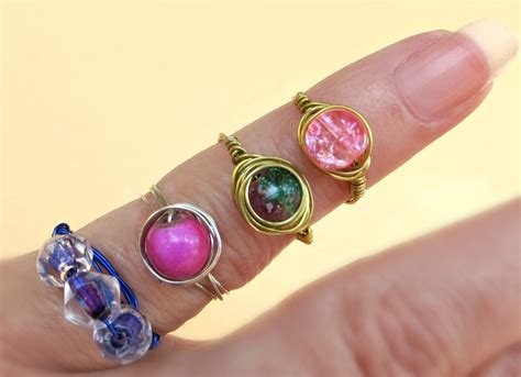 Simple Wire Wrapped Bead Ring Tutorial Morena S Corner