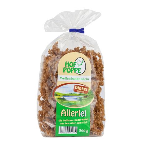 Wellenband Dinkel Vollkorn Hof Poppe Qualitätseier aus dem Aller