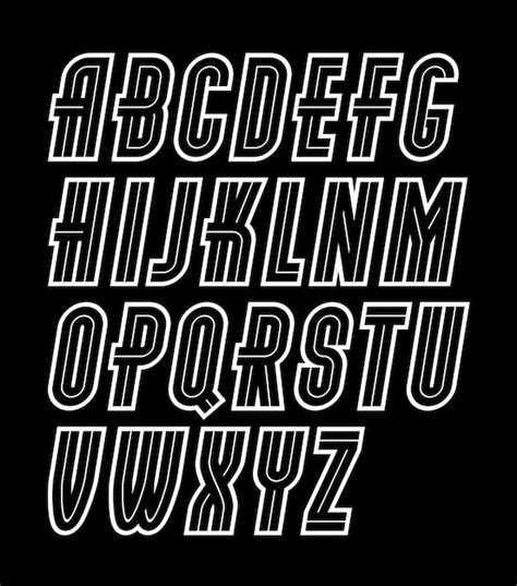 Vector Alta Cole O De Letras Do Alfabeto Ingl S Mai Sculo Retr Pode