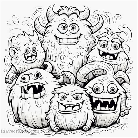 Monster Coloring Pages Unleash Their Creative Side