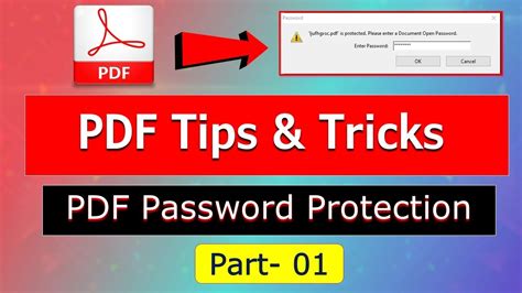 how to create password protected pdf unlock protected pdf pdf tips and tricks youtube