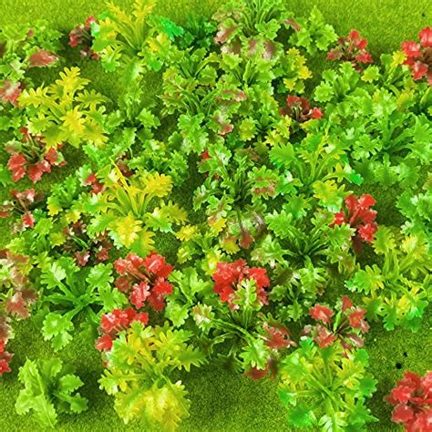 90pcs Mini Model Trees Plants Green Shrubs Bush Model Aritificial