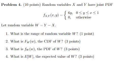 solved problem 4 10 points random variables x and y have