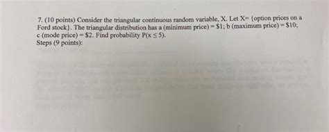 solved 7 10 points consider the triangular continuous
